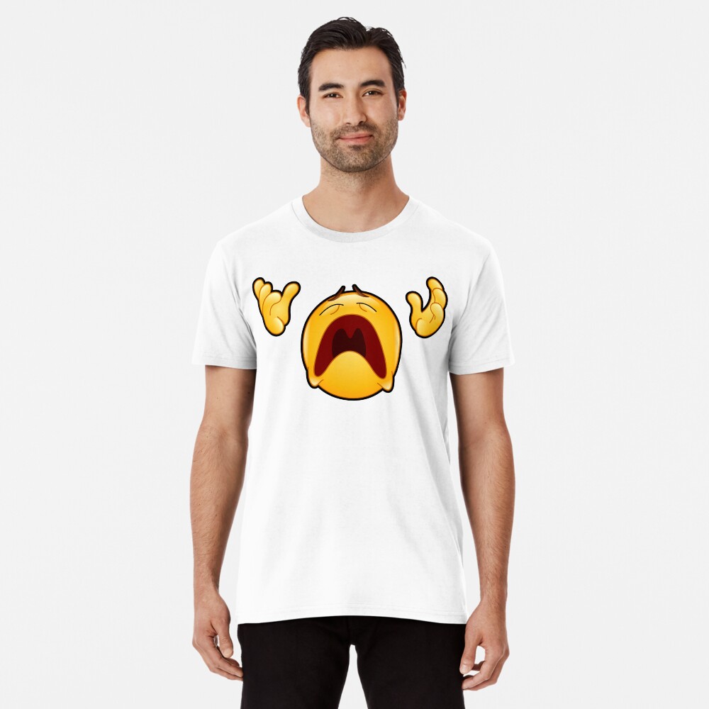 "Emoji Disappearing Funny Meme Sad Screaming Angry Face" Canvas Print ...