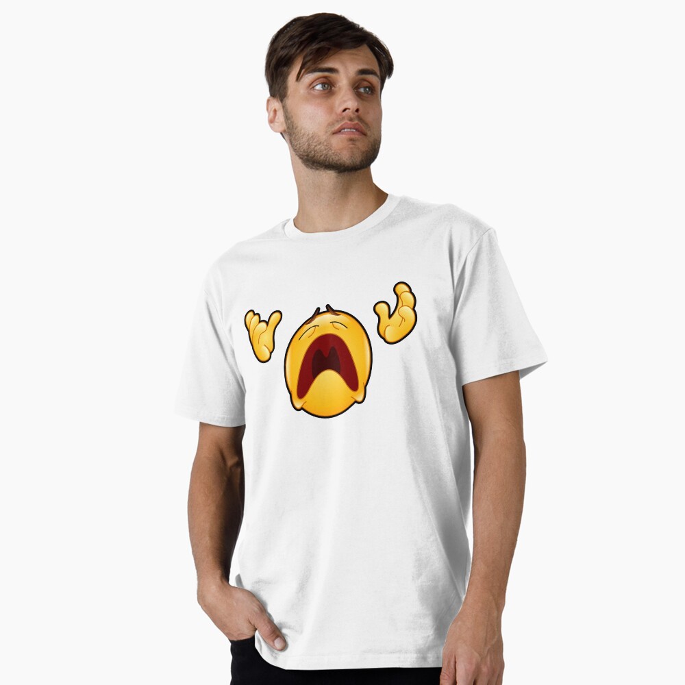 "Emoji Disappearing Funny Meme Sad Screaming Angry Face" Canvas Print ...