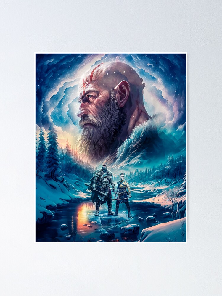 "God of War Ragnarök Kratos & Atreus" Poster for Sale by MarinaLexaArt ...