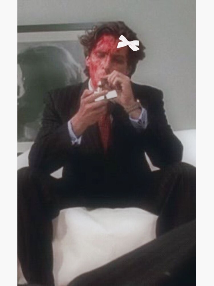 "American psycho Patrick Bateman " Sticker for Sale by bubbauwu | Redbubble