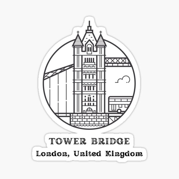 "Tower Bridge" Sticker for Sale by Airen0Stamp | Redbubble