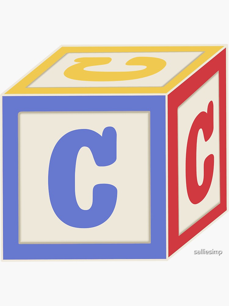 "Alphabet Block Letter C" Sticker for Sale by salliesimp | Redbubble
