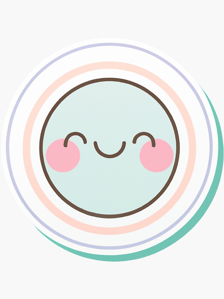 "Pastel Smiley Face :)" Sticker for Sale by Willig14 | Redbubble