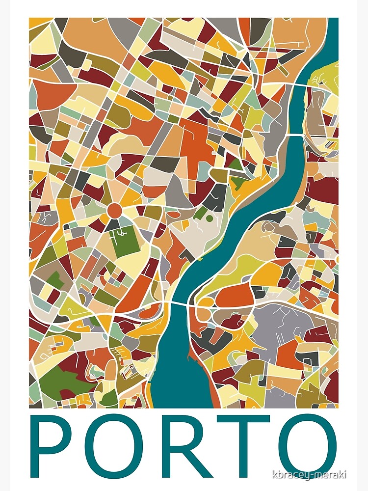 Illustrated Map of Porto Premium Matte Vertical Poster sold by Emad ...
