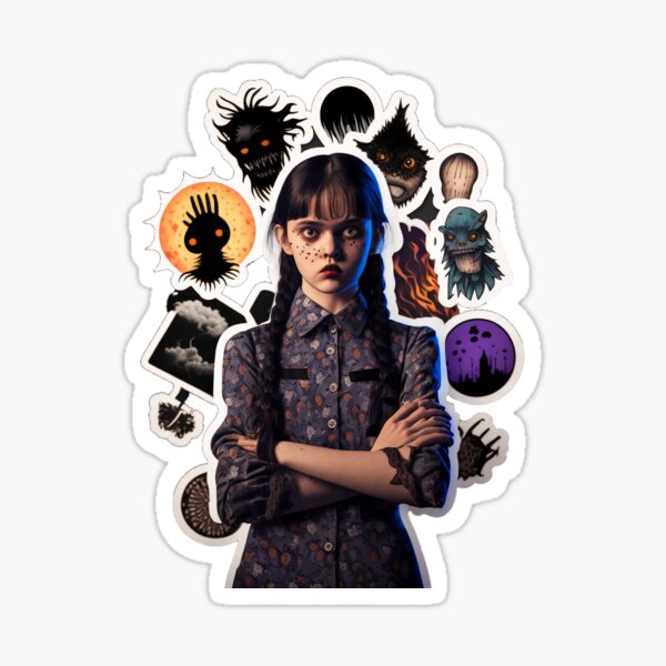 "Jenna wednesday addams netflix" Sticker for Sale by hayatshop1 | Redbubble