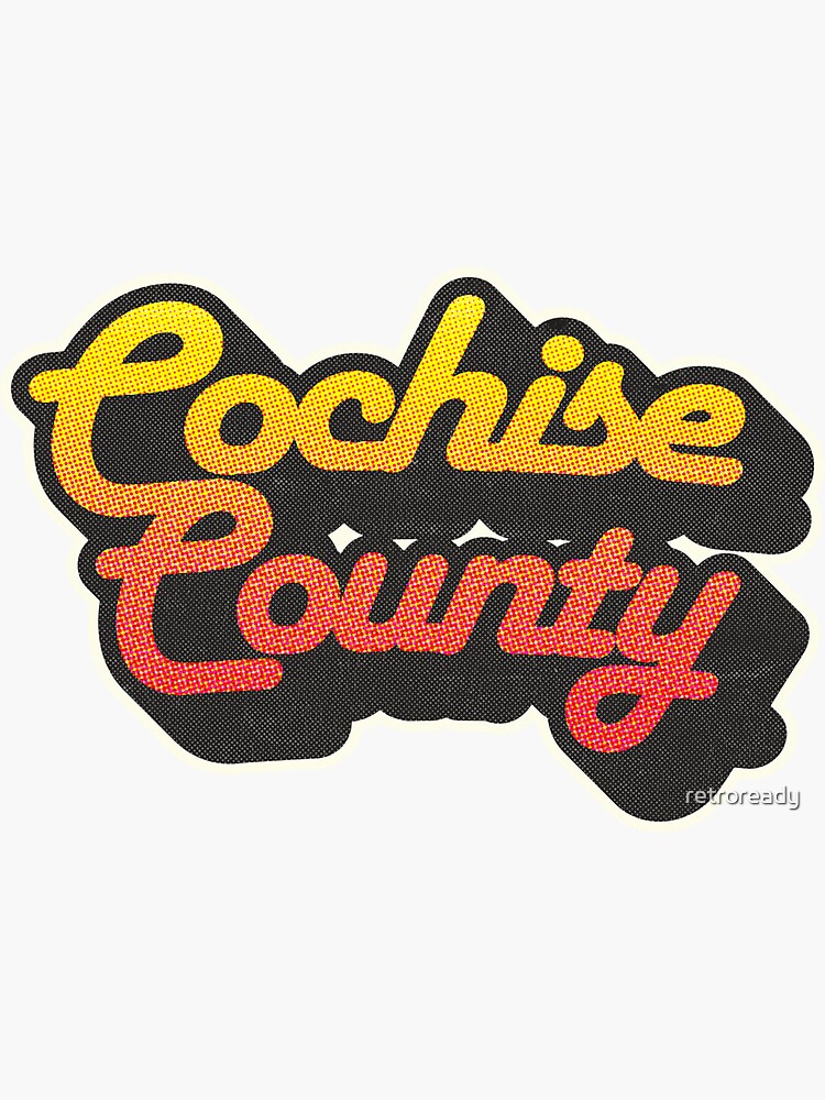 "Cochise County, AZ | Retro Streamline" Sticker by retroready | Redbubble