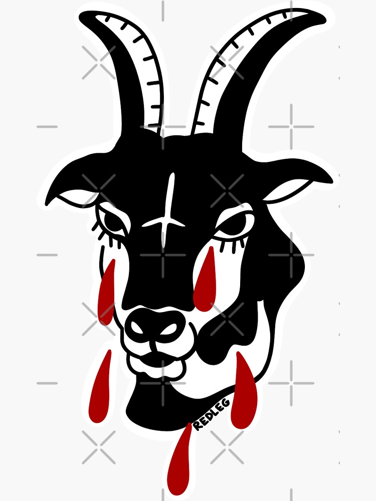 "Crying Goat Sticker" Sticker for Sale by redlegliv | Redbubble