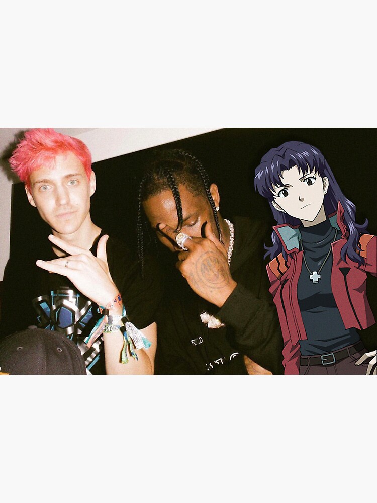 "Ninja x TravisScott x Misato" Sticker for Sale by GijsvdVeen | Redbubble