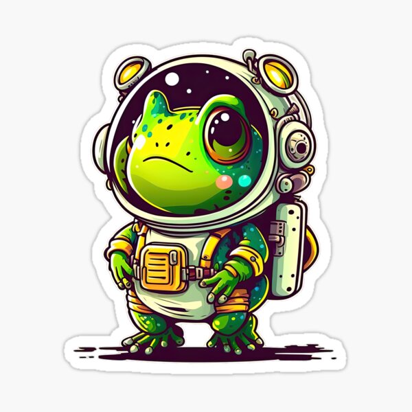 "A Frog in Space Watching the Stars" Sticker for Sale by ultra-cute ...