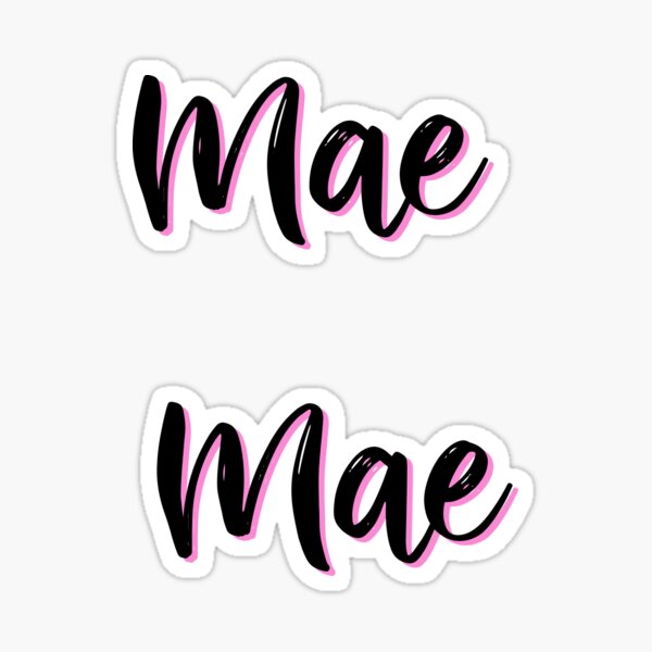 "Mae" Sticker for Sale by A-Personalised | Redbubble