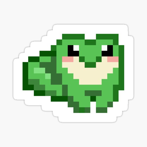 "Sitting Frog Cute Pixel Art" Sticker for Sale by myserval | Redbubble