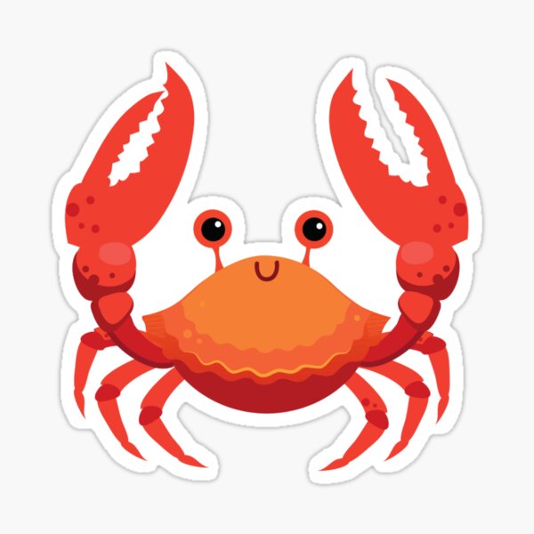 "Cute Crab Stickers " Sticker for Sale by 99DESIGN66 | Redbubble