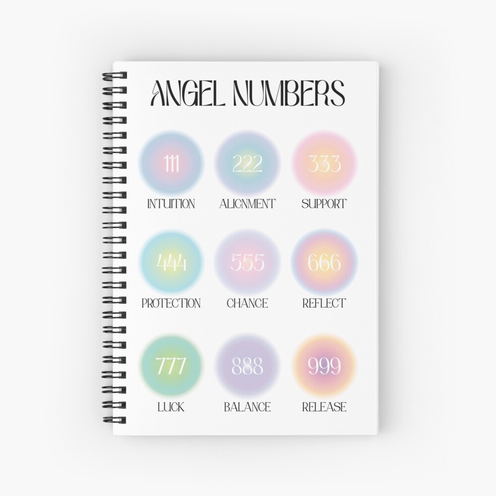 "Angel Numbers Chart Colorful Aura" Sticker for Sale by mystikwhale ...