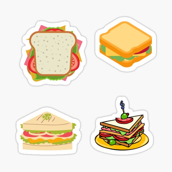 "Sandwich art pack" Sticker for Sale by CinderPress | Redbubble