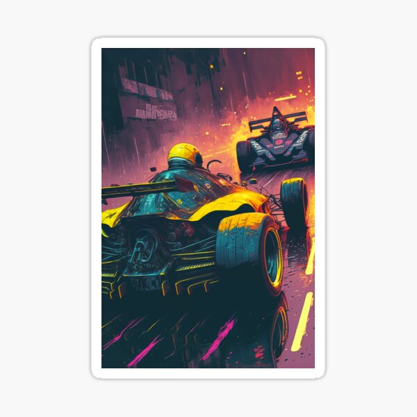 "cyberpunk anime race digital" Sticker for Sale by MG-S | Redbubble