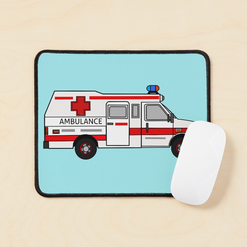 "Ambulance cartoon illustration" Sticker for Sale by Misscartoon ...