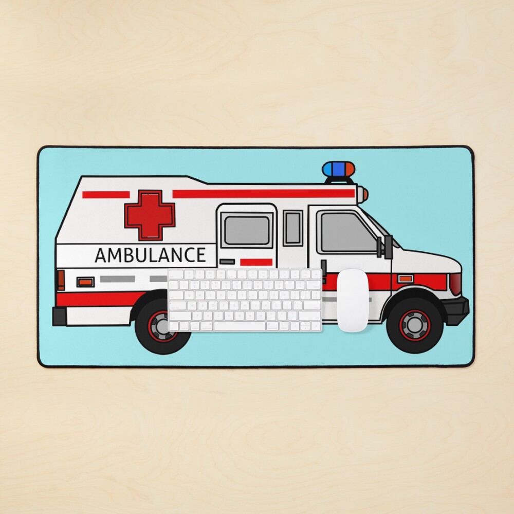 "Ambulance cartoon illustration" Sticker for Sale by Misscartoon ...
