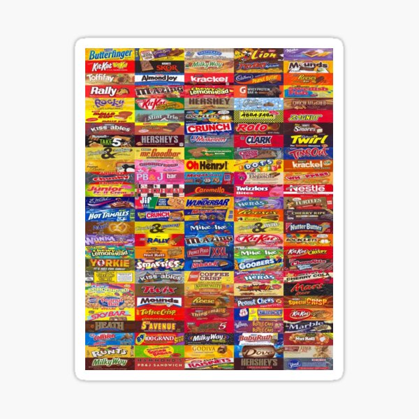 "Candy Wrappers" Sticker for Sale by CoreyArms | Redbubble
