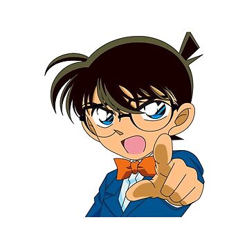 "pointing conan boy" Sticker for Sale by JaimeSkiles | Redbubble