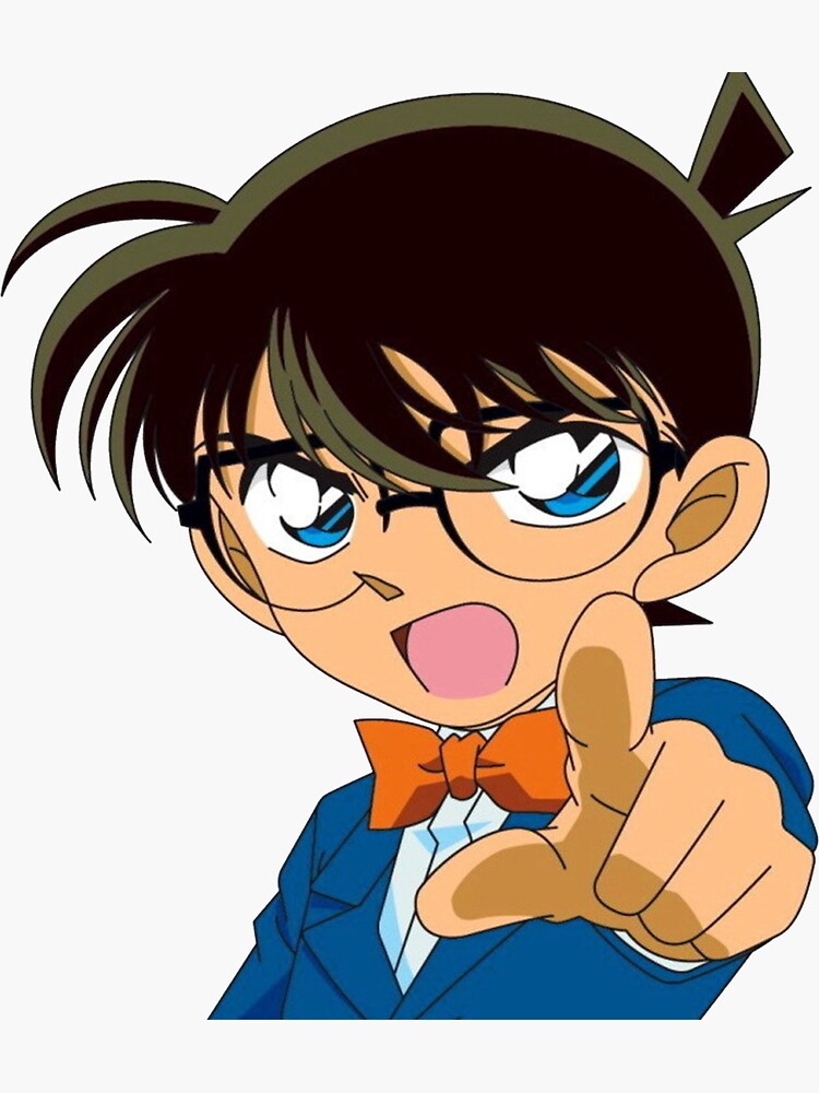 "pointing conan boy" Sticker for Sale by JaimeSkiles | Redbubble