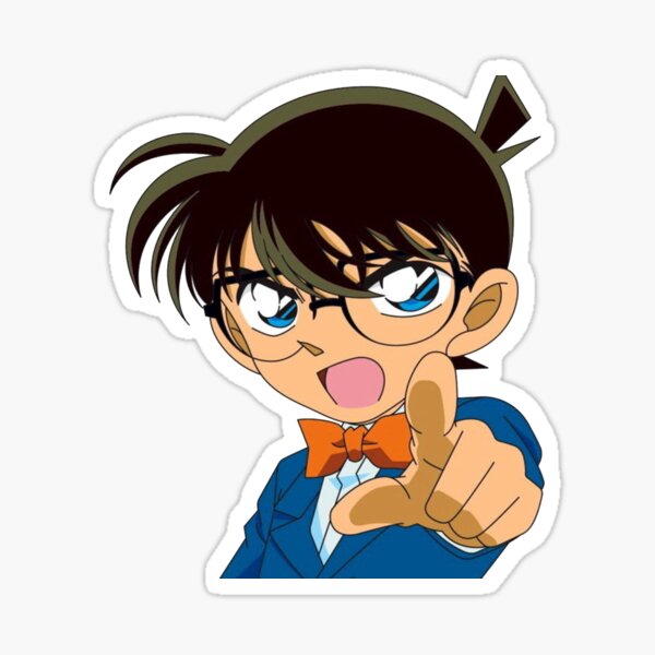 "pointing conan boy" Sticker for Sale by JaimeSkiles | Redbubble