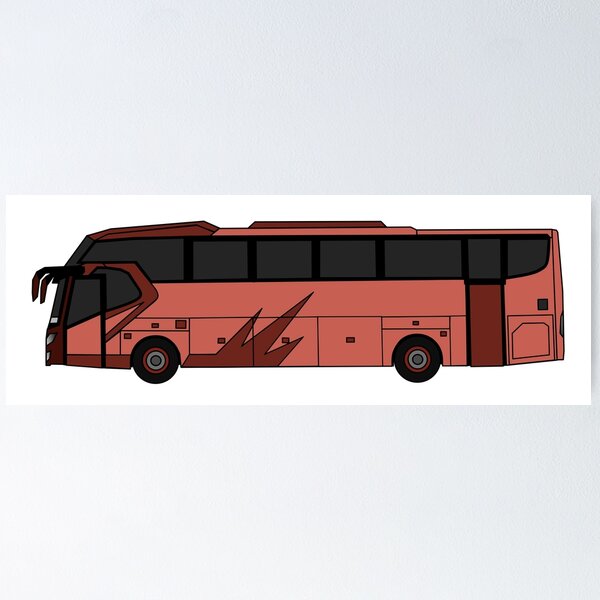 "Bus cartoon illustration" Poster for Sale by Misscartoon | Redbubble