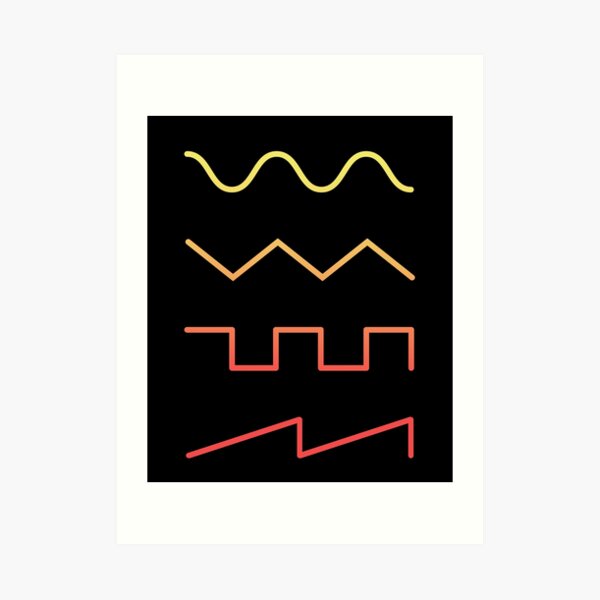 Vintage Analog Synth Waveforms Analog Synthesizer Waveform Art