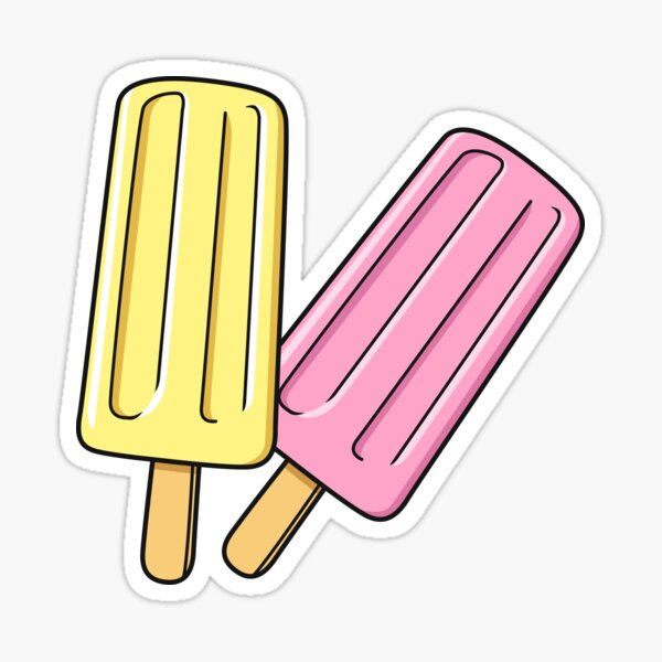 "Ice pop cartoon illustration" Sticker for Sale by Misscartoon | Redbubble