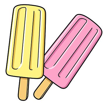 "Ice pop cartoon illustration" Sticker for Sale by Misscartoon | Redbubble