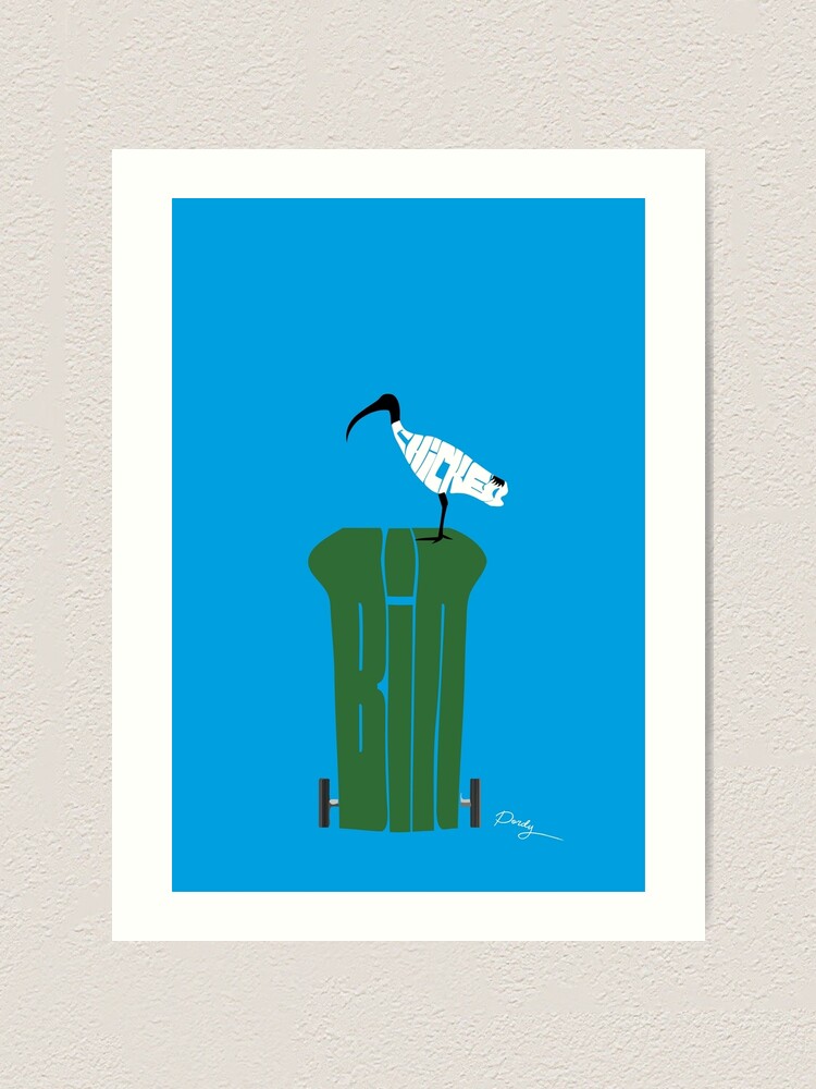 "Bin Chicken" Art Print for Sale by Cardsbyakid | Redbubble