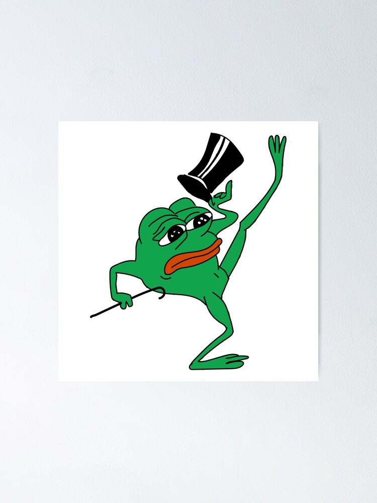 "Top Hat Pepe Meme" Poster for Sale by lolhammer | Redbubble