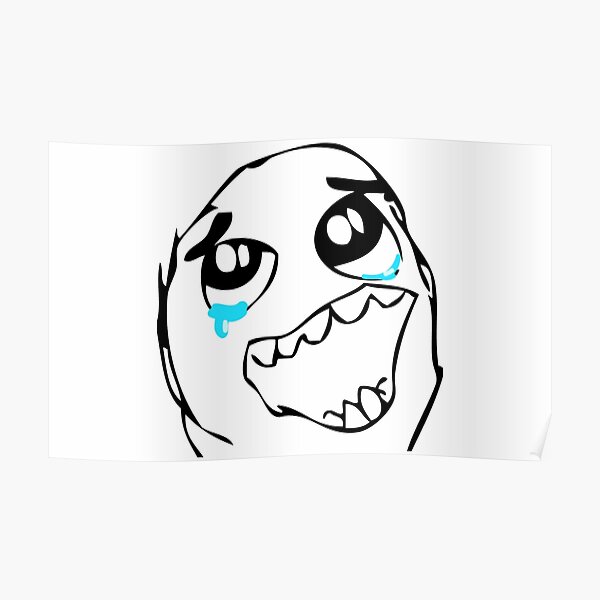 "Tränen der Freude meme Gesicht" Poster von lolhammer | Redbubble