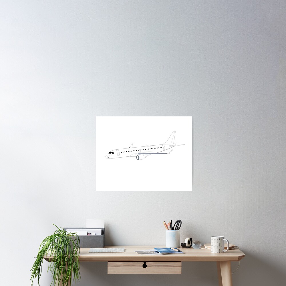 "Embraer 190 " Sticker for Sale by SeanReagin | Redbubble