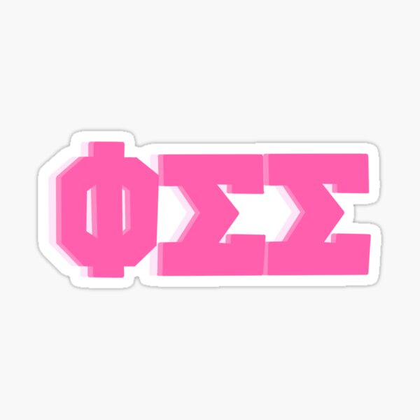 "preppy phi sigma sigma pink" Sticker for Sale by feliciadesigns ...