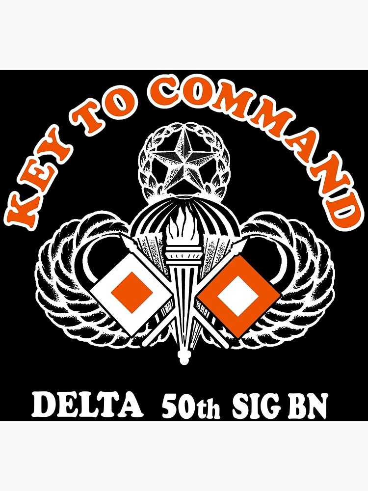 "50th Signal Battalion ABN, Delta Company PT / Company Logo" Art Print ...
