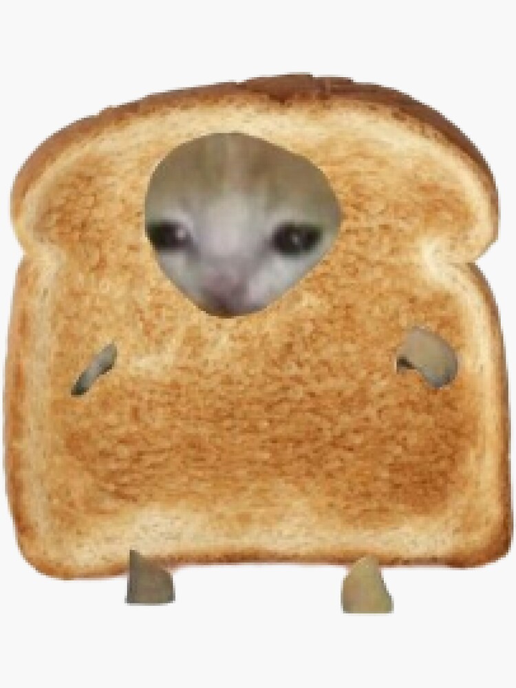 "Toast cat" Sticker for Sale by CoolMeowCat | Redbubble