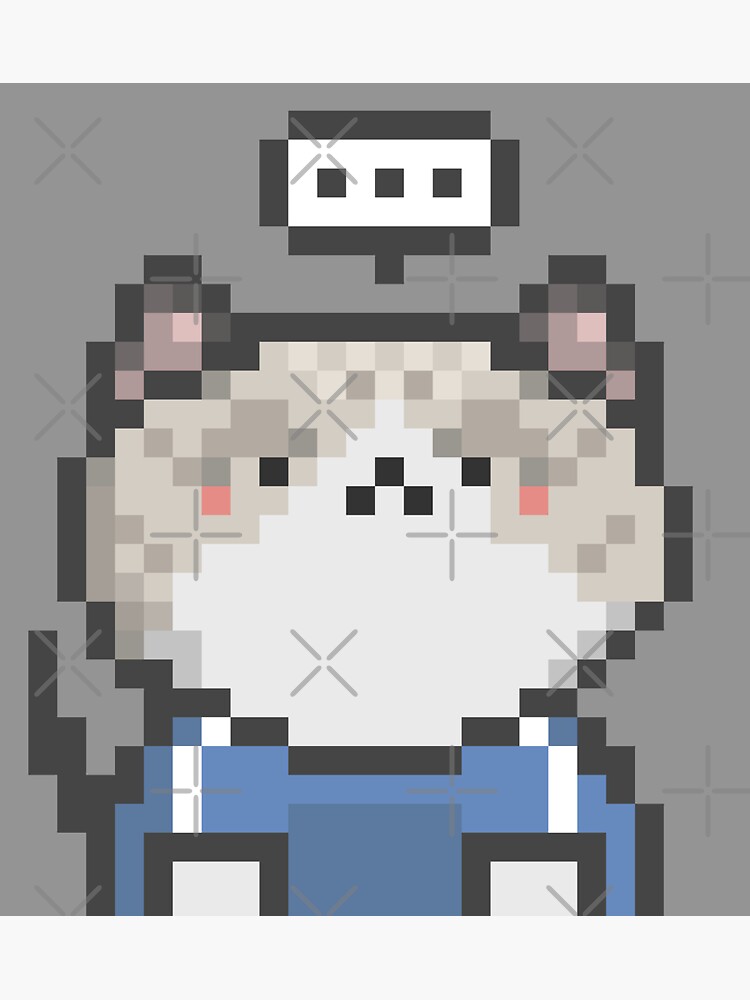 "Pixel Ragdoll Cat 41" Sticker for Sale by sosorimaru | Redbubble