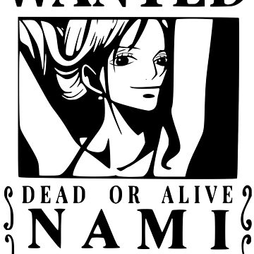 Póster for Sale con la obra «Nami Wanted Poster - Vectores negros - Sin ...