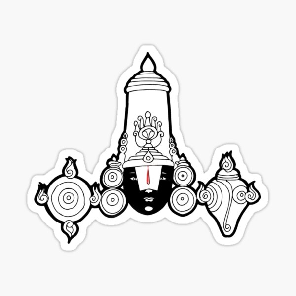 "Lord Perumal Line art" Sticker for Sale by GobiRchandran | Redbubble