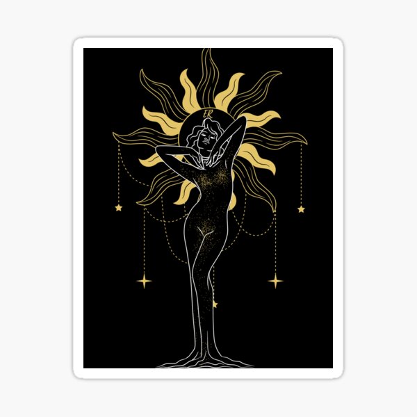 "Goddess of the Sun and Stars" Sticker for Sale by EthneRhea | Redbubble