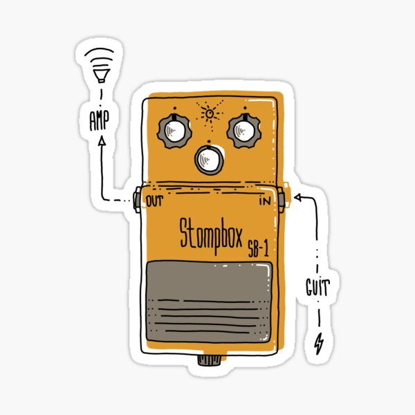 "Stompbox Geek" Sticker for Sale by TheMaker | Redbubble