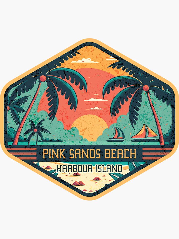 "Pink Sands Beach" Sticker for Sale by Naturato | Redbubble
