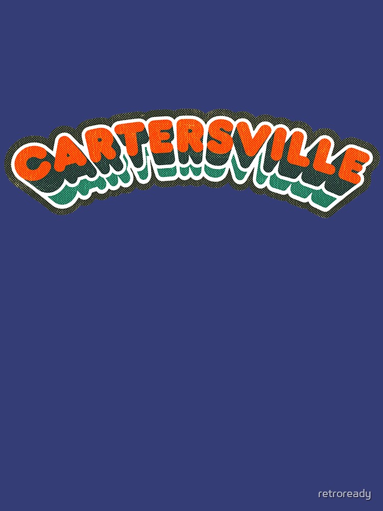 "Cartersville, GA | Retro Curve" T-shirt by retroready | Redbubble