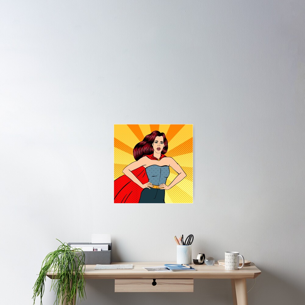 "Super Woman. Female Hero. Superhero. Girl in Superhero Costume. Pin Up ...