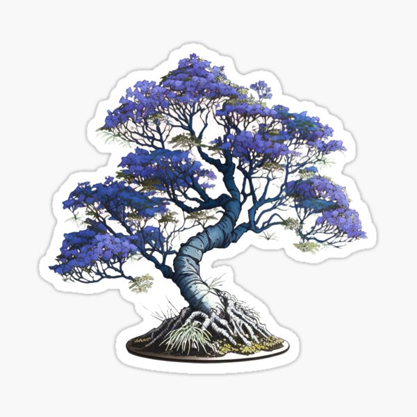 "Bluebell Bonsai Tree" Sticker for Sale by RoninCreator | Redbubble