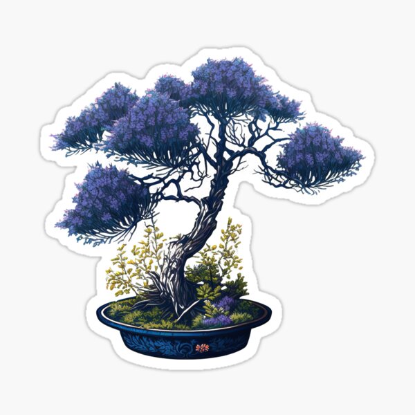 "Bluebell Bonsai Tree" Sticker for Sale by RoninCreator | Redbubble