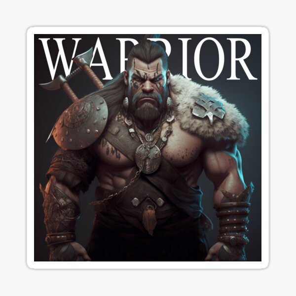 "Warrior-Unique" Sticker for Sale by Mindy-Art | Redbubble