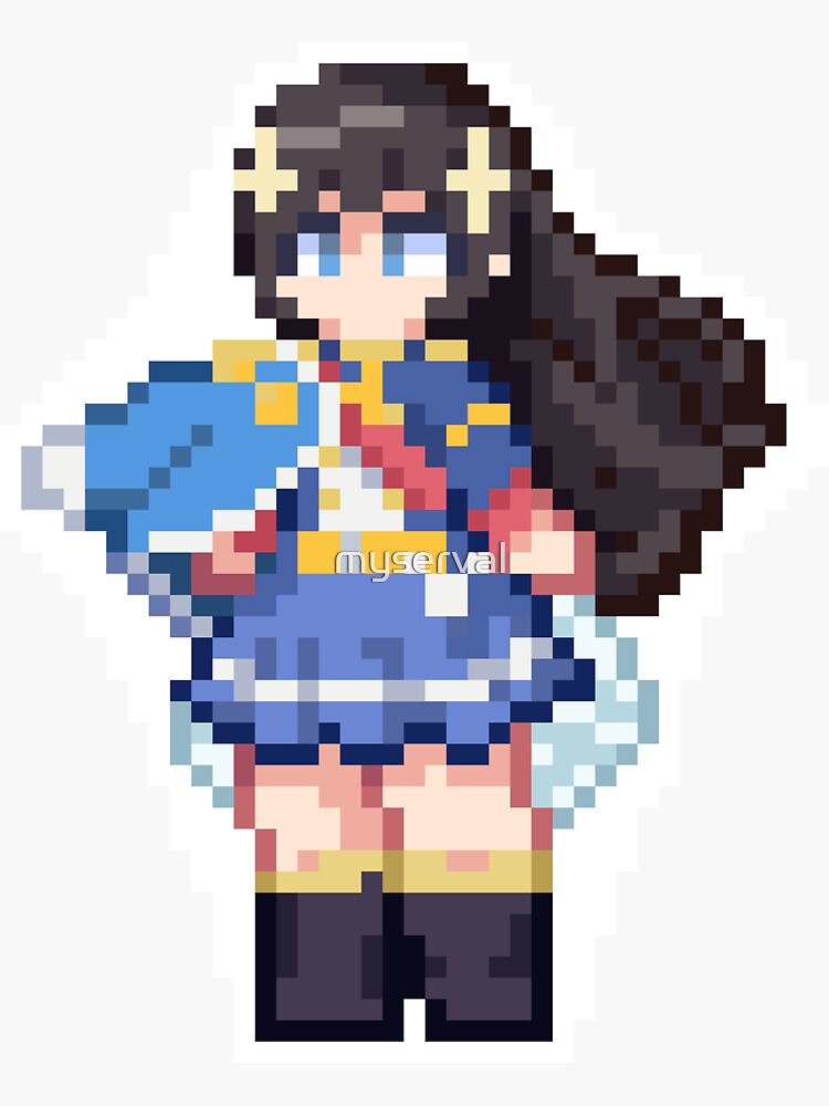 "Hikari Kagura Starlight Cute Pixel Art" Sticker for Sale by myserval ...