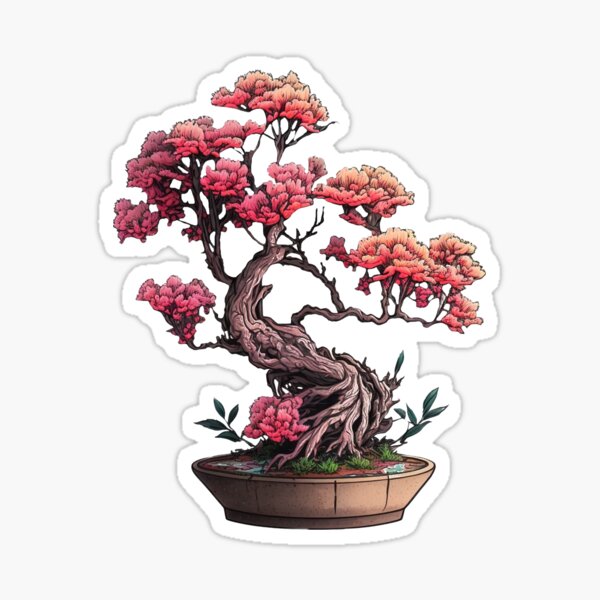 "Carnation Bonsai Tree" Sticker for Sale by RoninCreator | Redbubble
