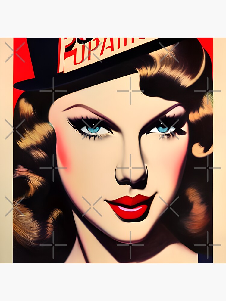 "Retro pin-up advertising from the 50s - vintage style" Sticker for ...